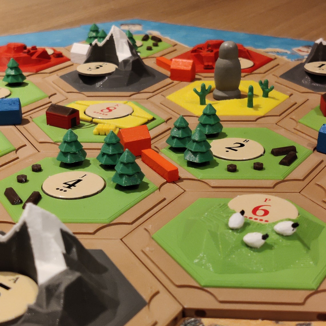 3D Printed Catan Tiles - Multi-colour and Magnetic - Etsy