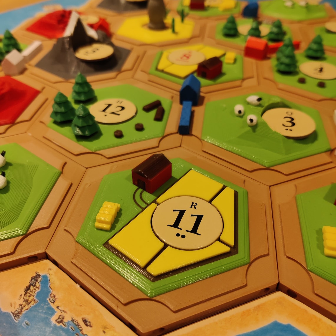 3D Printed Catan Tiles - Multi-colour and Magnetic - Etsy