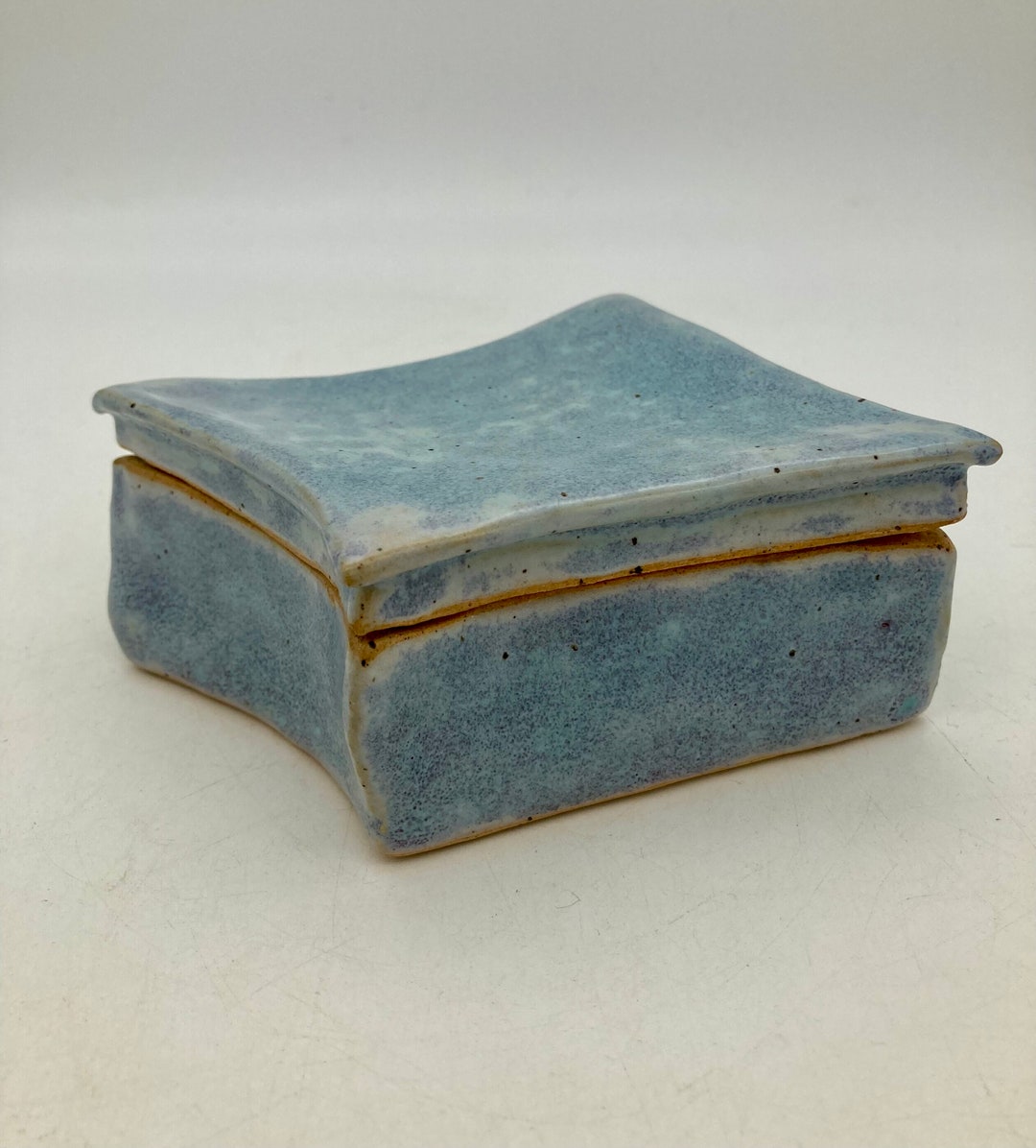 Flowing Blue Square Ceramic Box - Etsy