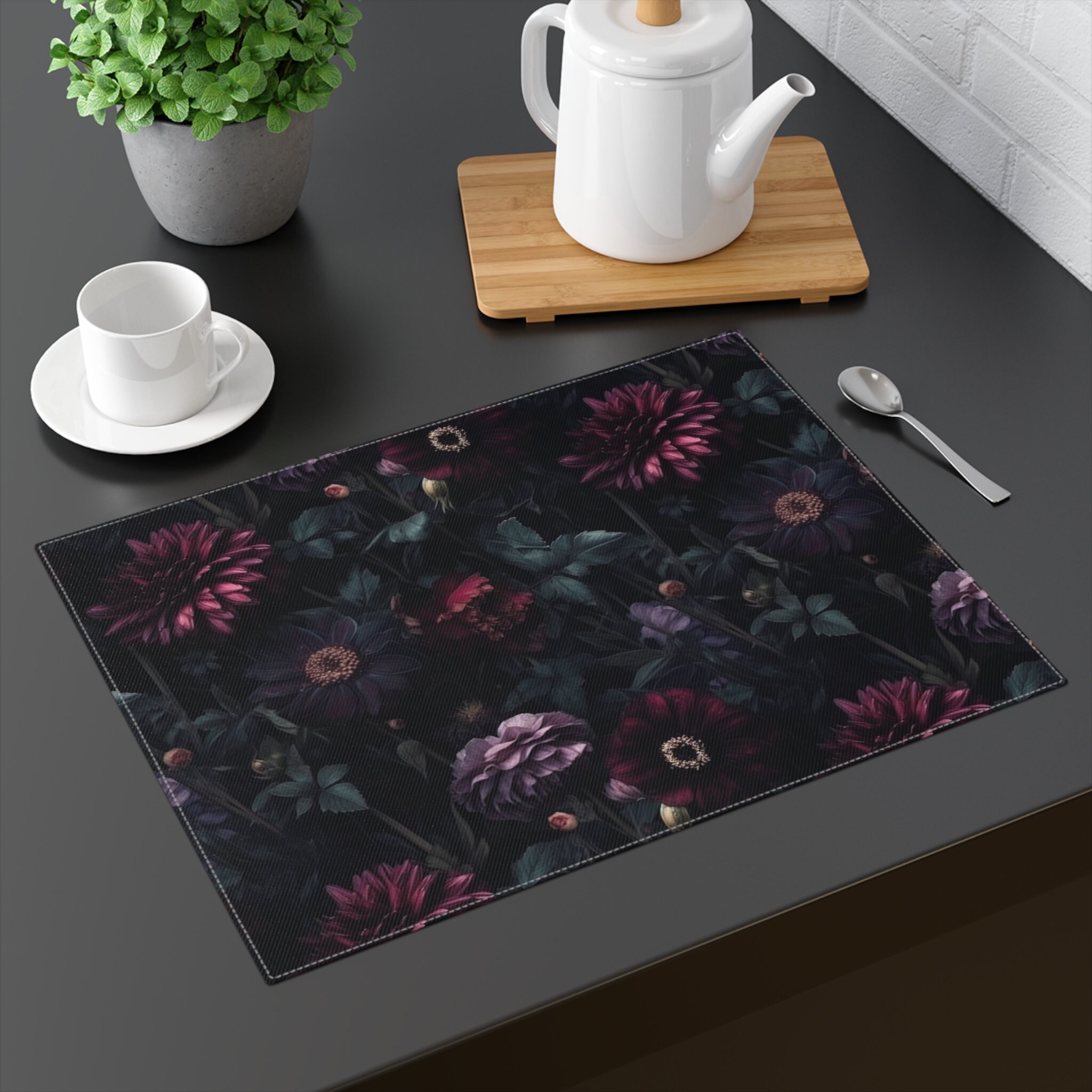 Gloomy, Moody Floral Seamless Flower Pattern, Digital Pattern, Repeat ...