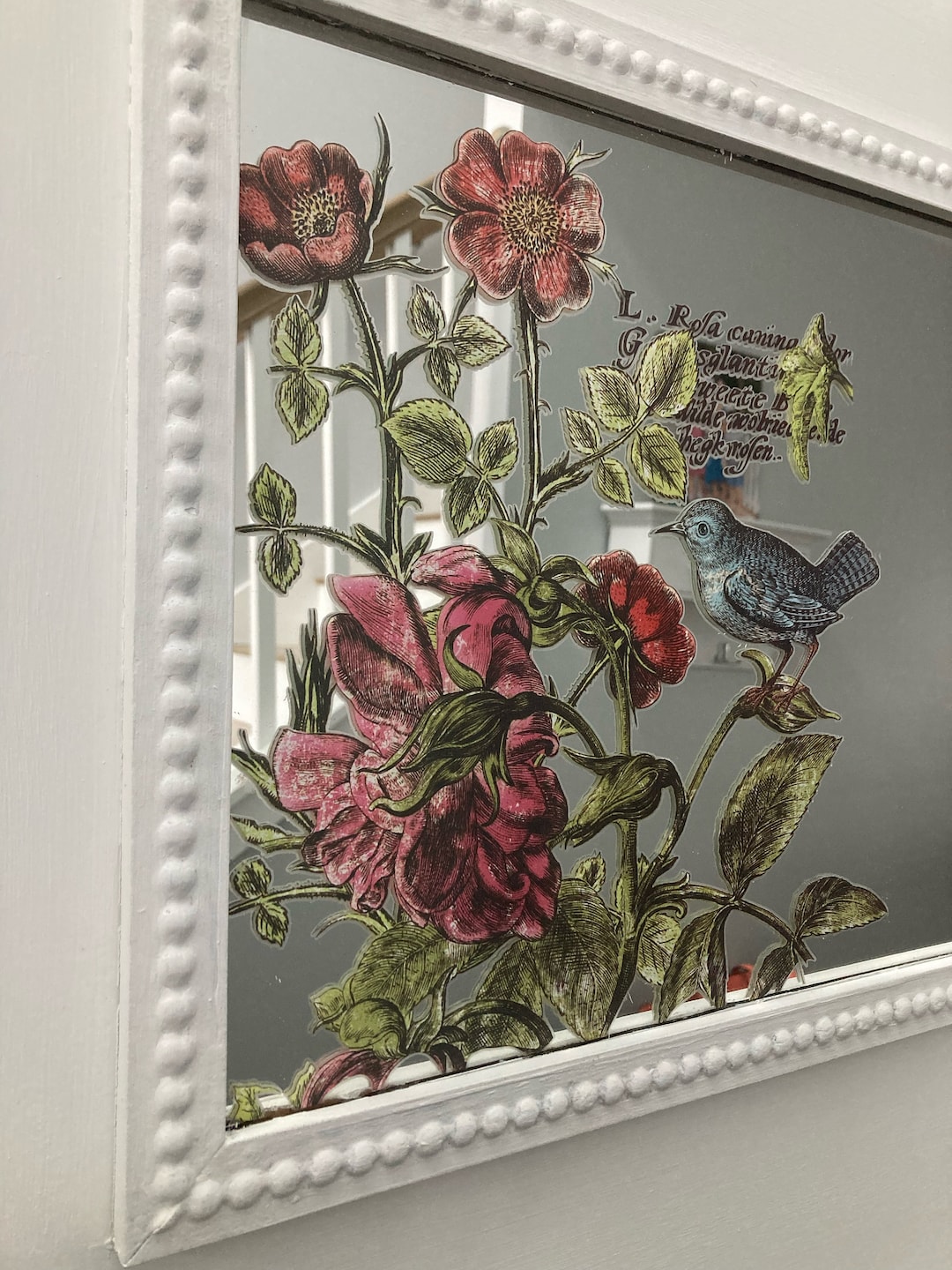 Beautiful Floral Mirror - Etsy