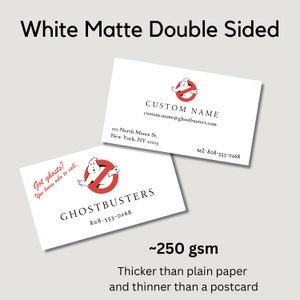 Ghostbusters Custom Paranormal Business Cards Prop Replica - Etsy