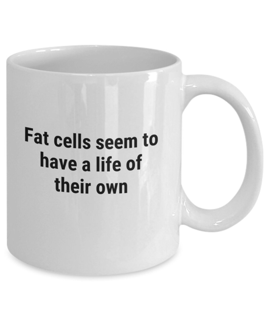 Funny FAT Coffee Cup, Fat Cells Coffee Mug, Gift for Friend, Gift for ...