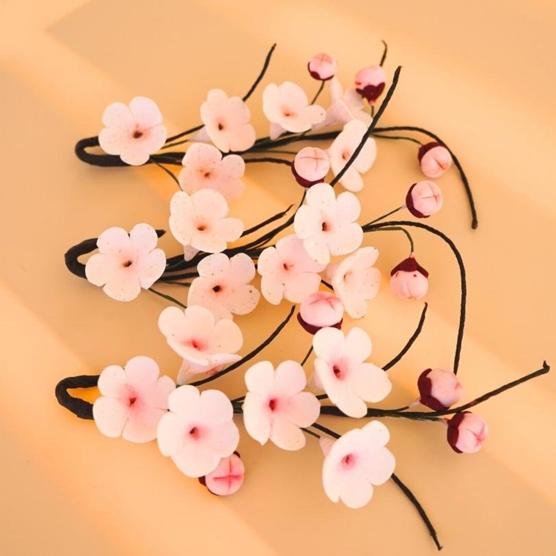 Cherry Flower Cake Topper in Pastillage, Flower for Decorating Wedding ...