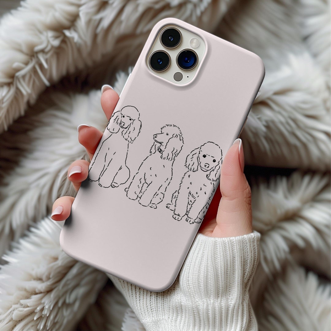 Pink Poodle Phone Case Girly Tech Accessory Cute Dog Lover Gift for Her ...