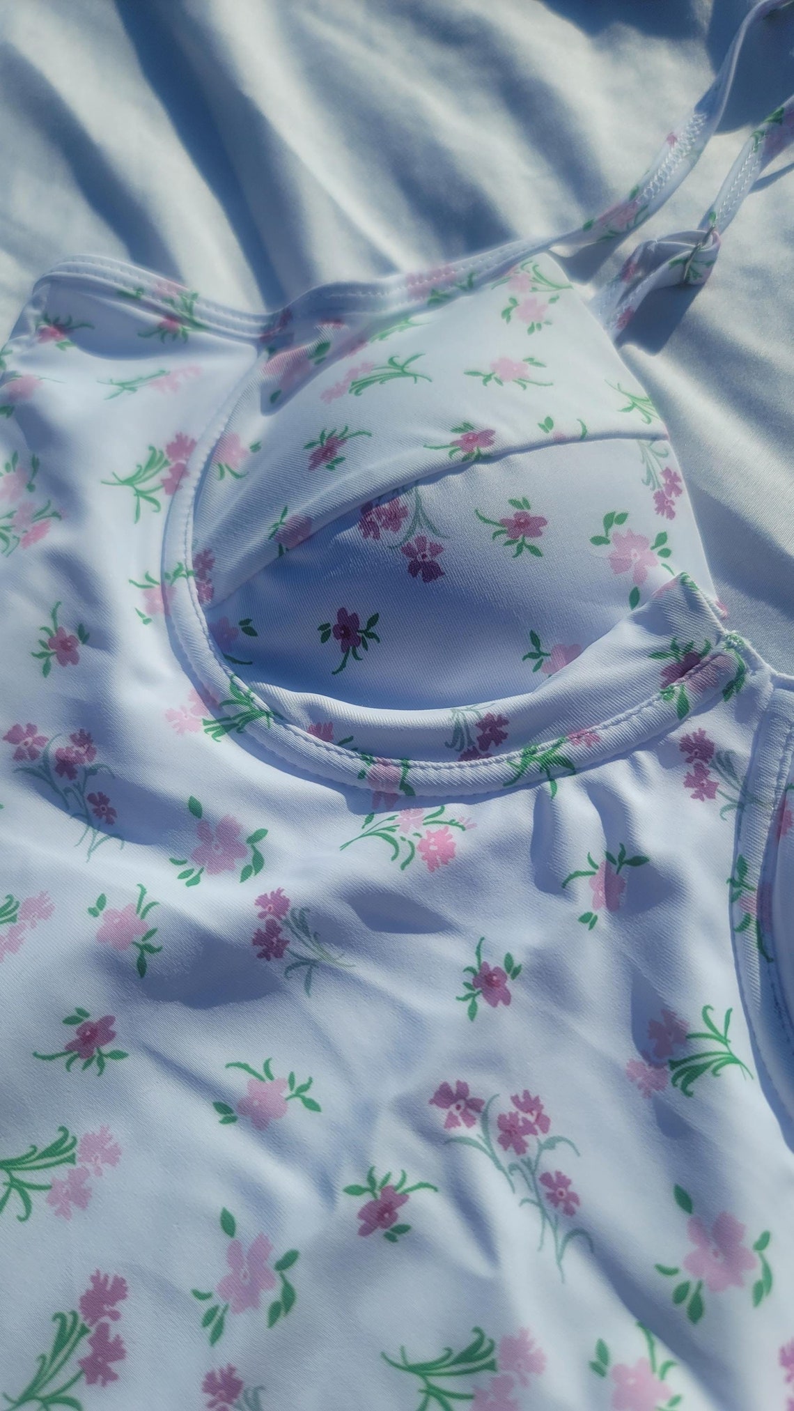 Floral Swimsuit Cute Flower Print One Piece Underwire Swimwear Classy ...