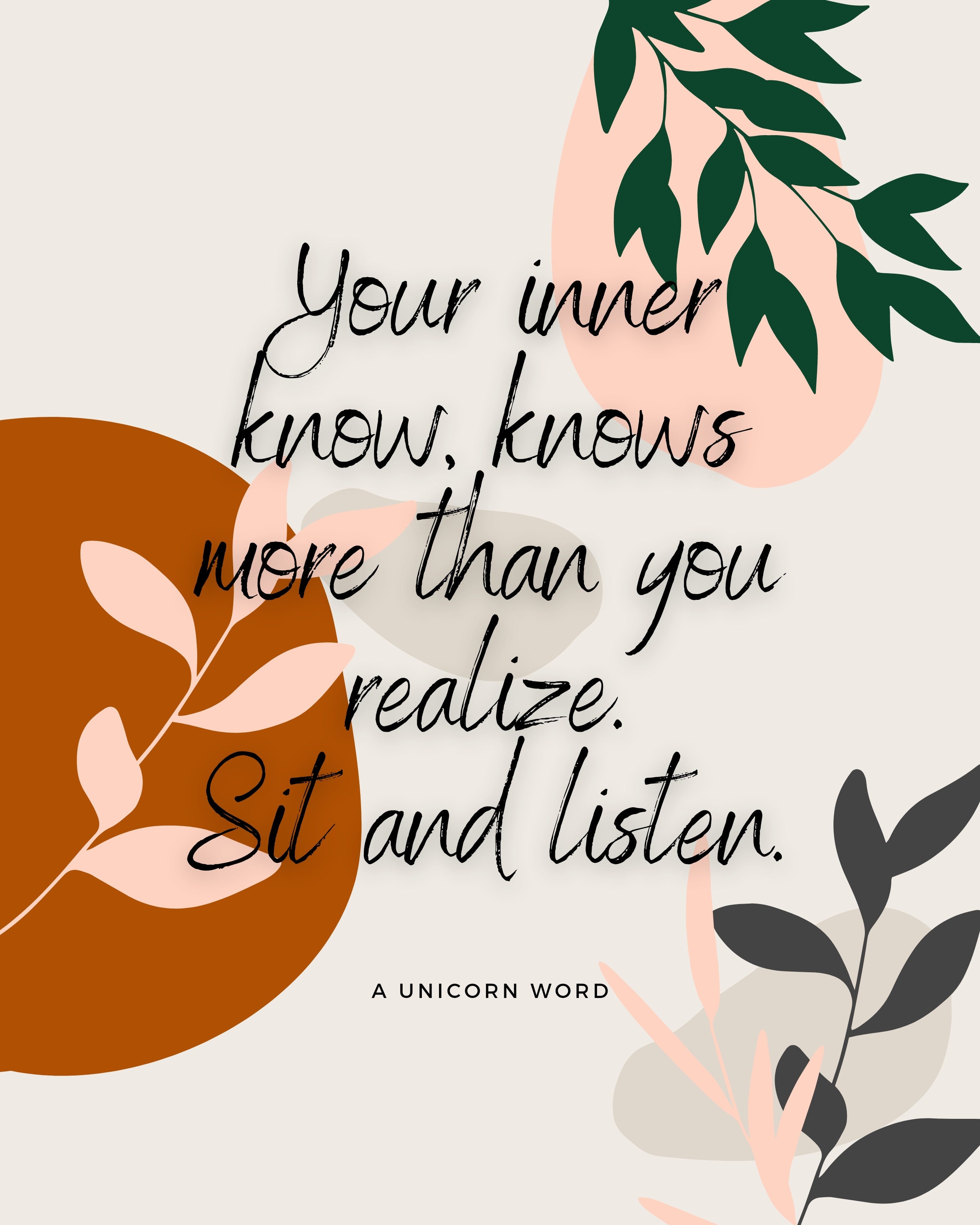 Your Inner Know, Knows Printable Wall Art - Etsy