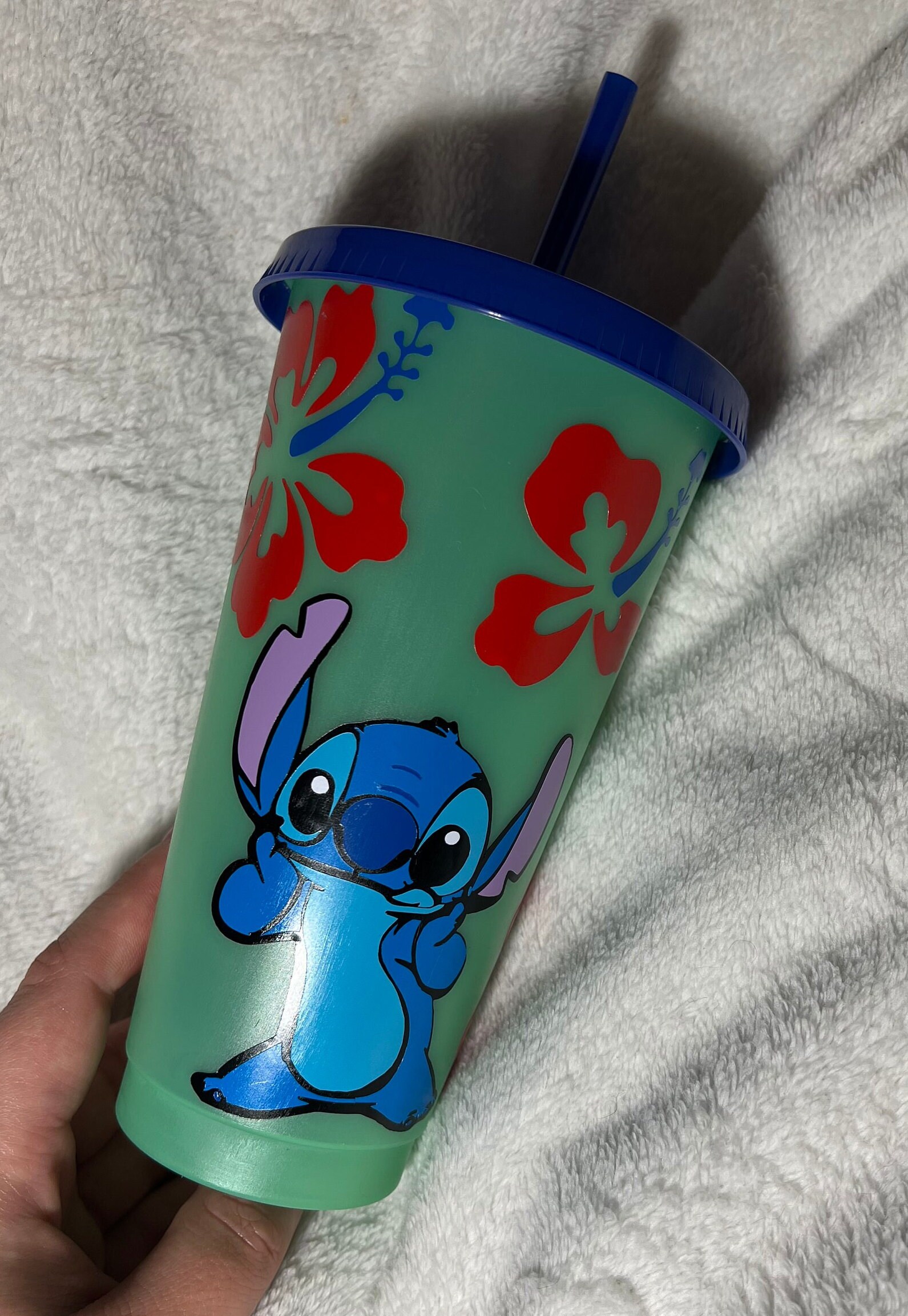 A custom color-changing Stitch tumblr 24oz. Kitchen & Dining Drinkware ...