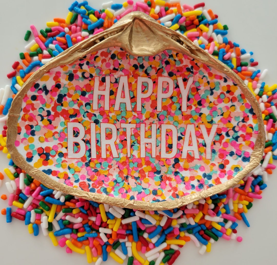 Decoupage and Painted Happy Birthday Clamshell - Etsy