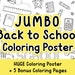 JUMBO Back to School Coloring, Coloring Page Banner, First Day of ...