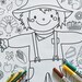 Jumbo Scarecrow Fall Coloring Poster: Kids Thanksgiving Activity ...