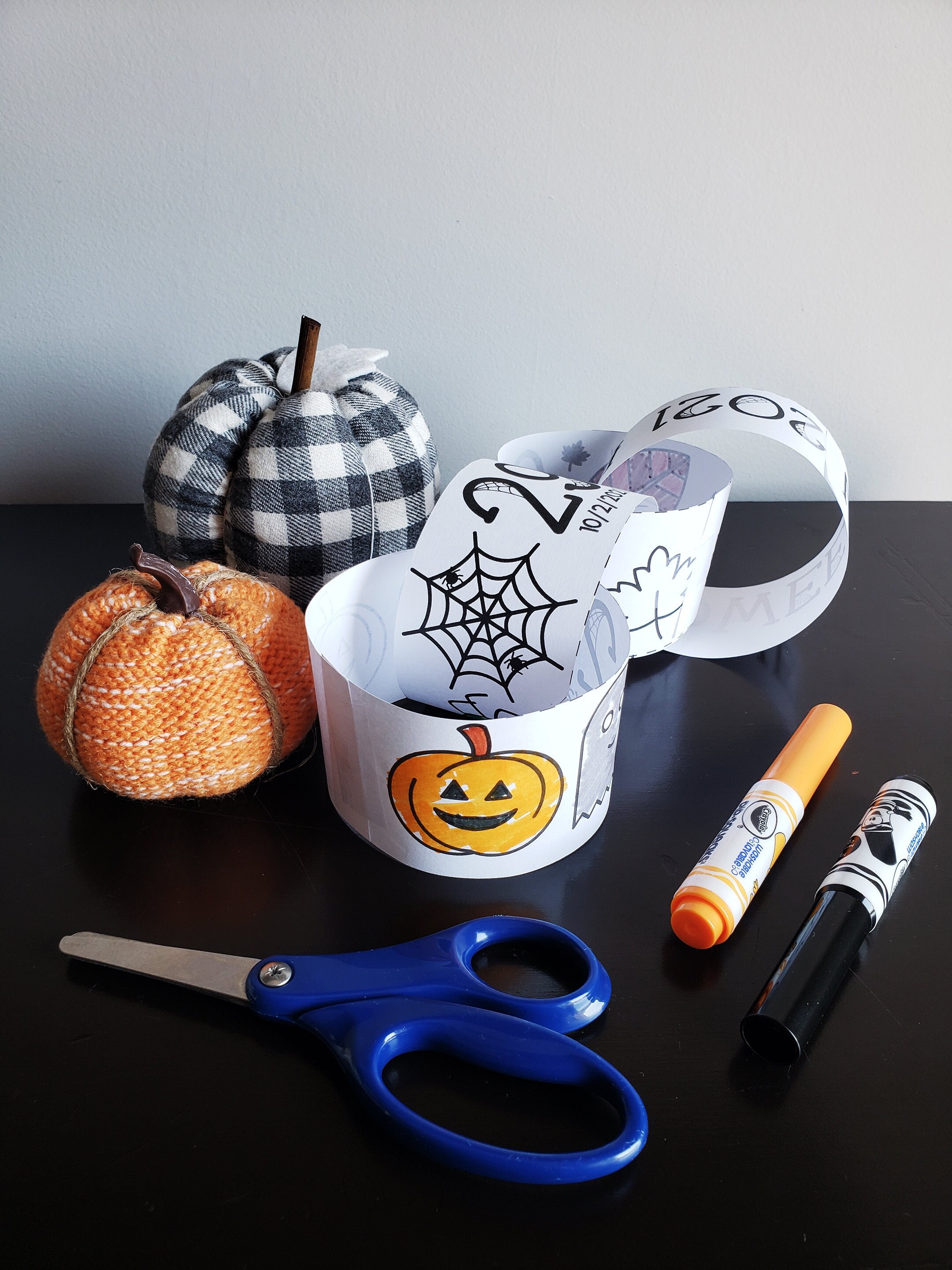 Halloween Countdown Coloring Page, Countdown Chain Printable, Days ...