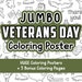 Jumbo Veterans Day Coloring Poster: Kids Activity (PDF) - Etsy