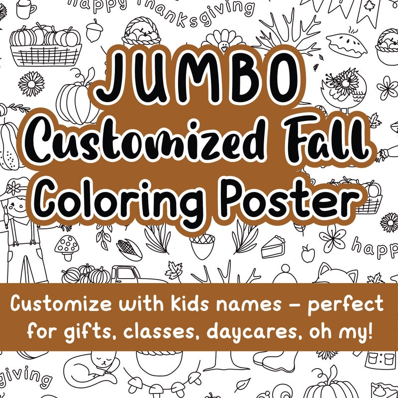 Fall Coloring Pages for Kids - Etsy