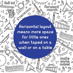 JUMBO Marching Band Coloring Poster, Coloring Page Banner, Marching ...