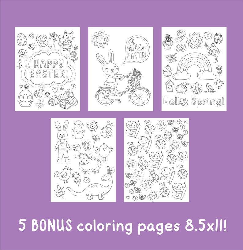 Jumbo Easter Coloring Poster: Holiday Party Activity (digital Download ...