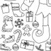 JUMBO Christmas Coloring Poster, GIRL Elf Coloring Page, Doodle ...