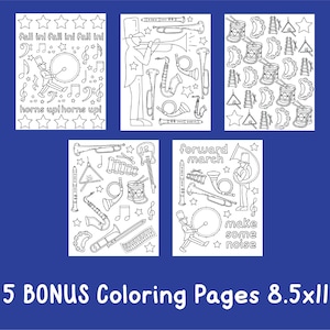 JUMBO Marching Band Coloring Poster, Coloring Page Banner, Marching ...