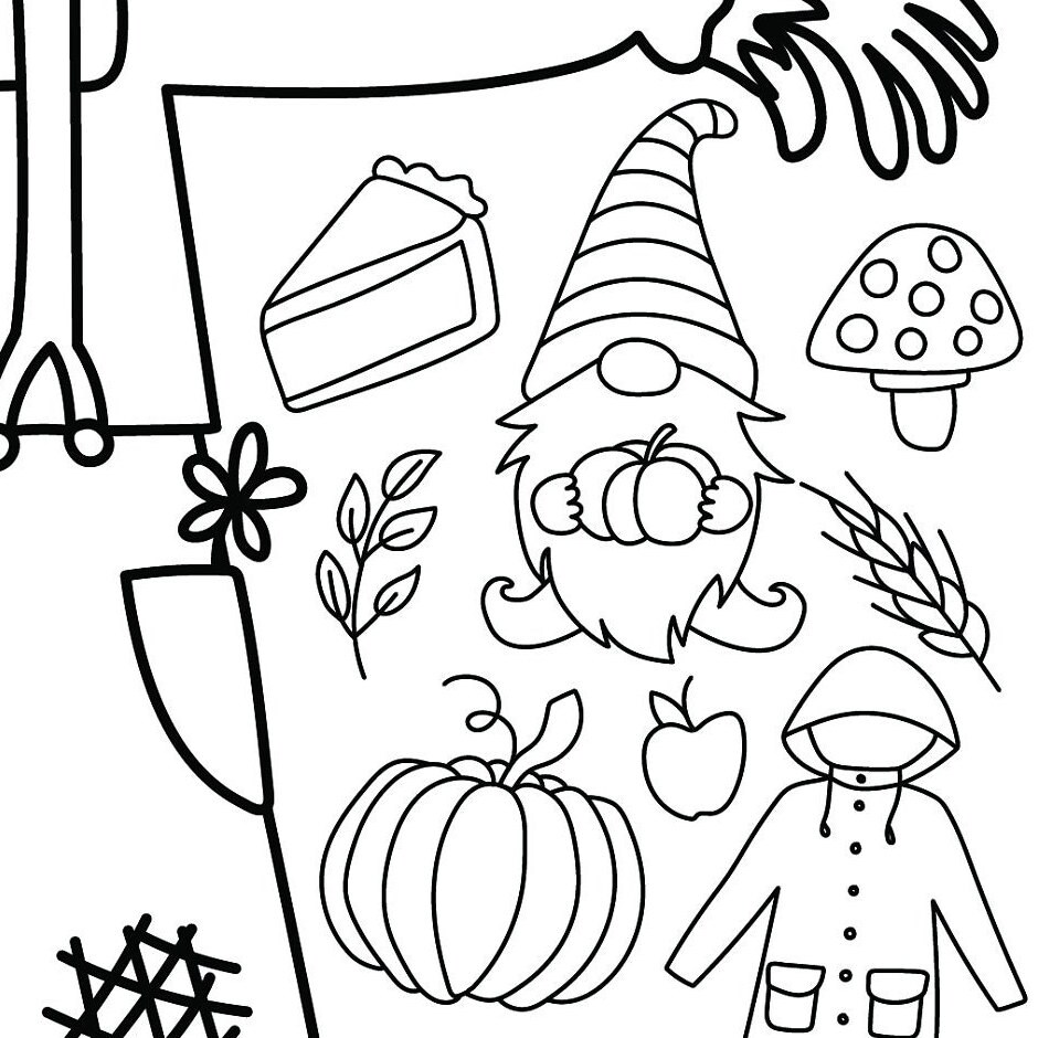 Jumbo Scarecrow Fall Coloring Poster: Kids Thanksgiving Activity ...