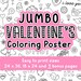 JUMBO Valentine's Day Coloring Poster Giant Valentine - Etsy