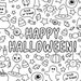 JUMBO Halloween Coloring Poster, Halloween Coloring Sheet for Party ...