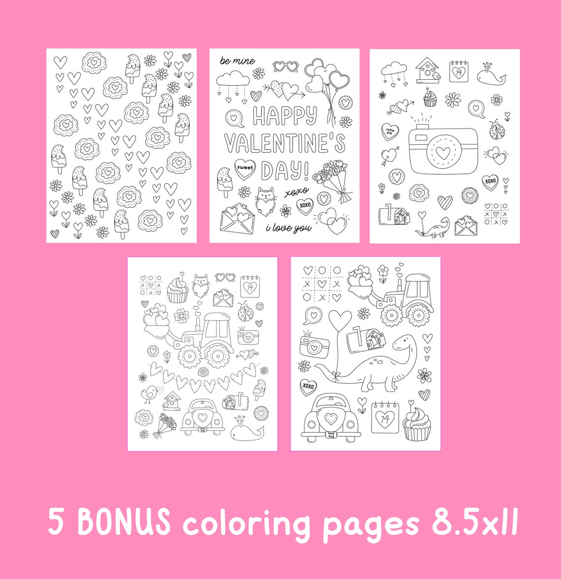 JUMBO Valentine's Day Coloring Poster Giant Valentine - Etsy