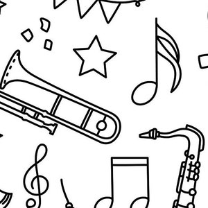 JUMBO Marching Band Coloring Poster, Coloring Page Banner, Marching ...