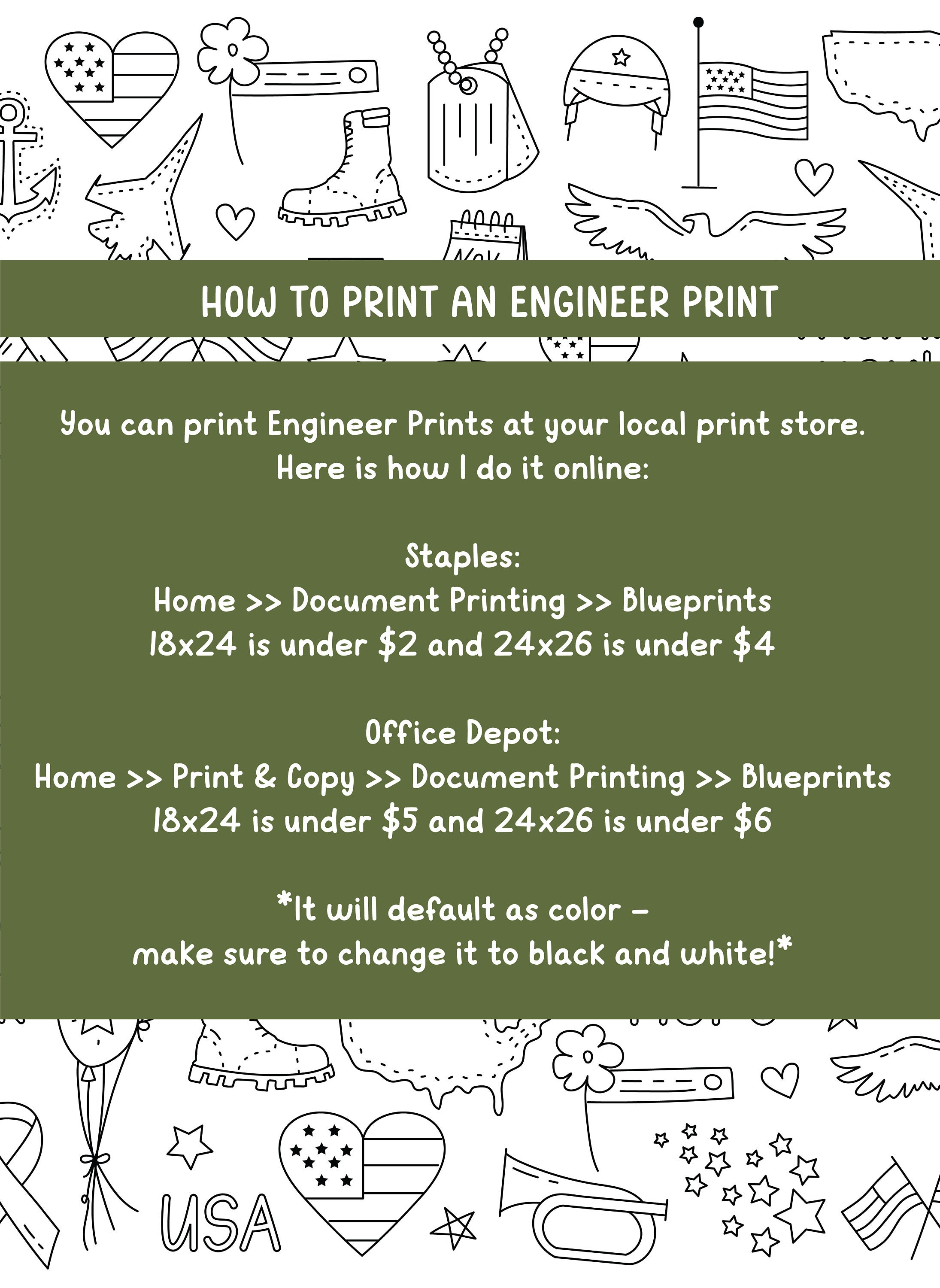 Jumbo Veterans Day Coloring Poster: Kids Activity (PDF) - Etsy