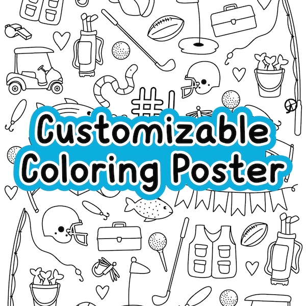 Personalized Coloring Poster Girl - Etsy