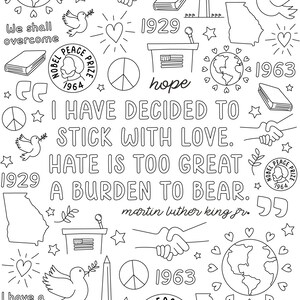 JUMBO Martin Luther King Jr. Coloring Poster, MLK Day, Martin Luther ...