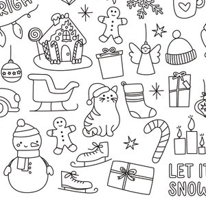 JUMBO Winter Coloring Poster, Christmas Coloring Banner for Kids ...