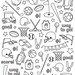 JUMBO Sports Coloring Poster, Sports Coloring Pages, Doodle Printable ...