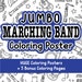 JUMBO Marching Band Coloring Poster Coloring Page Banner - Etsy