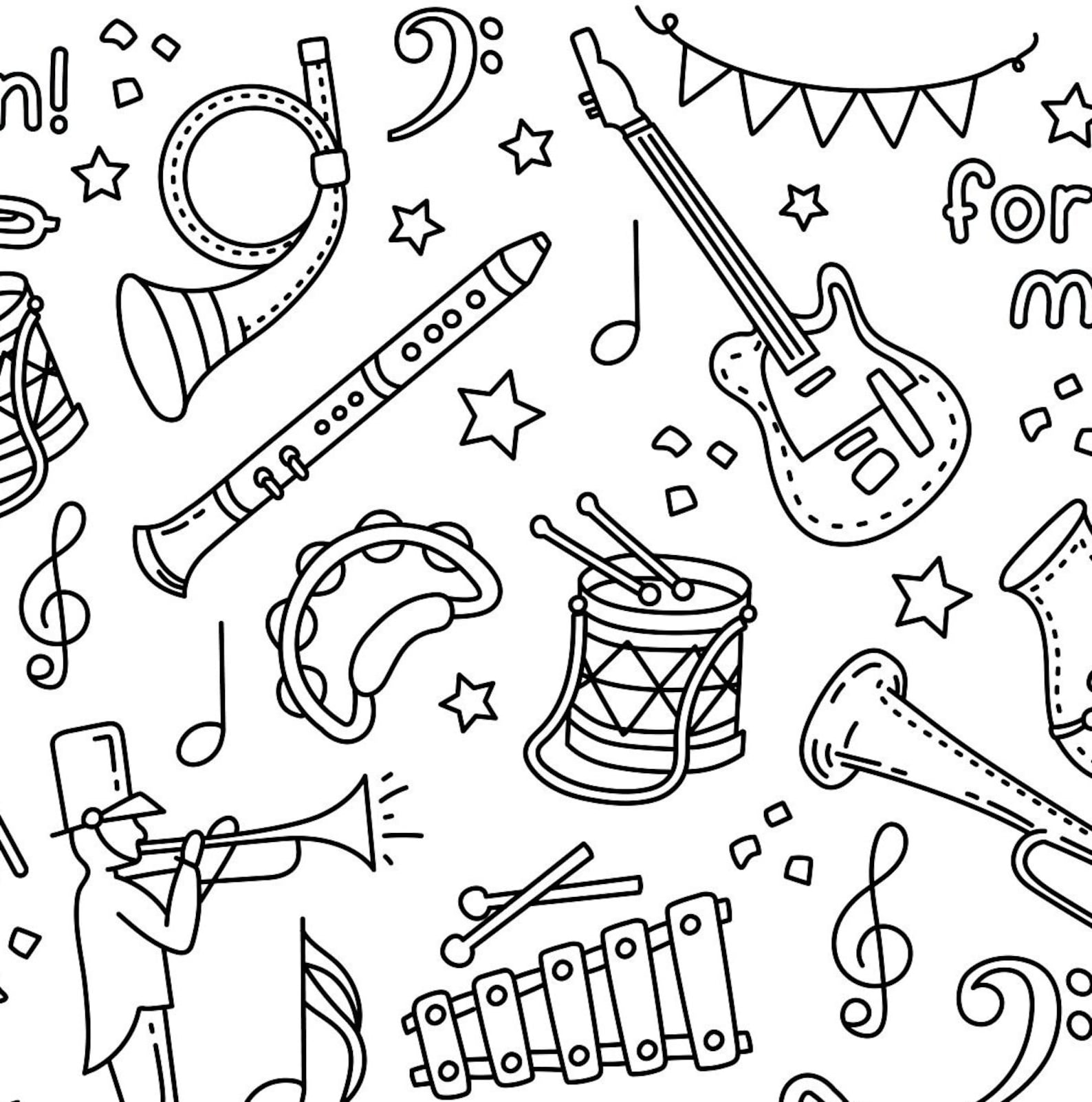 JUMBO Marching Band Coloring Poster Coloring Page Banner - Etsy