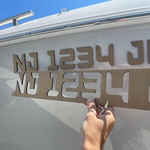 Custom Nautique 3D Emblem Style Matched Registration Numbers and Badges ...
