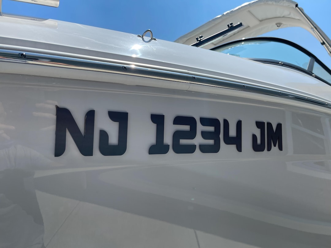 Custom Nautique 3D Emblem Style Matched Registration Numbers and Badges ...