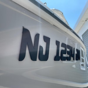 Custom Nautique 3D Emblem Style Matched Registration Numbers and Badges ...