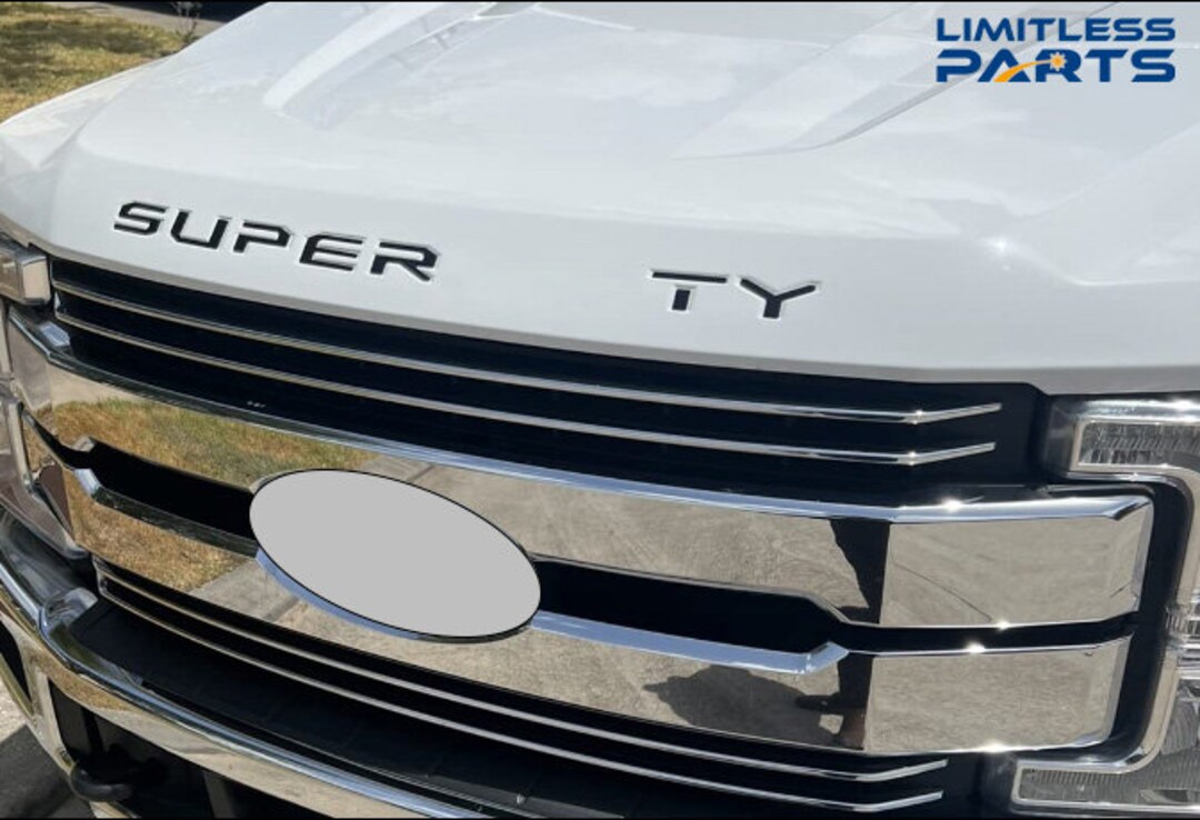 Hood Letter Inserts Compatible W/ 2017-2022 Ford Super Duty F250 F350 ...