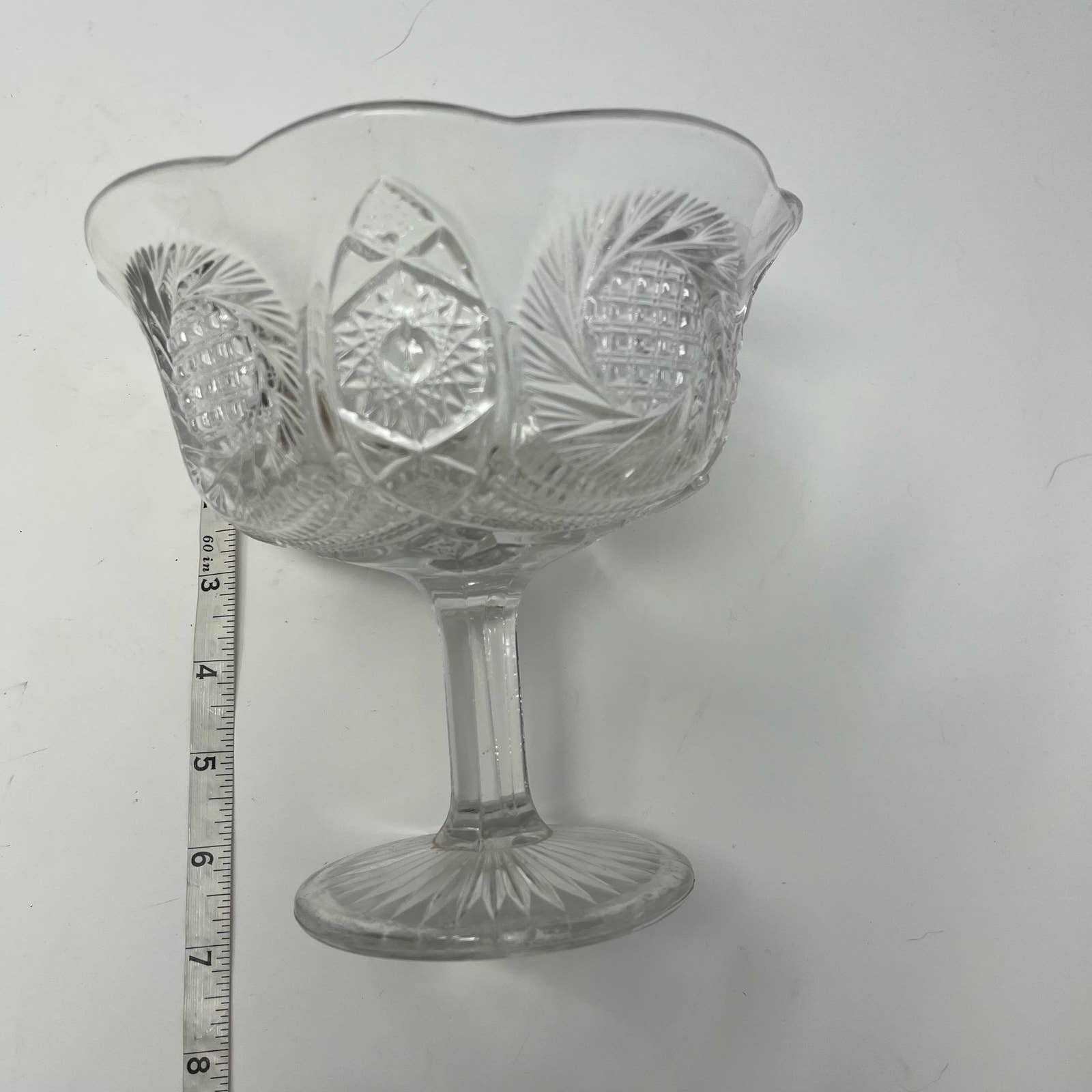 Antique EAPG Tall Compote Mckee Glass Company, Sunburst Aztec Sunburst ...