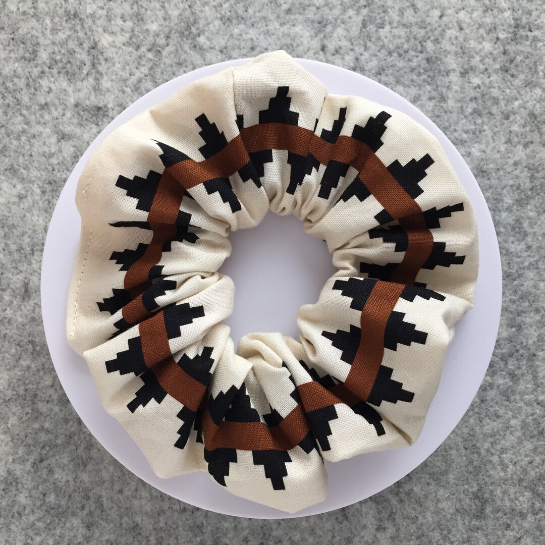 Cotton Traditional Navajo Basket Pattern Scrunchie Hair Tie Bun Holder ...