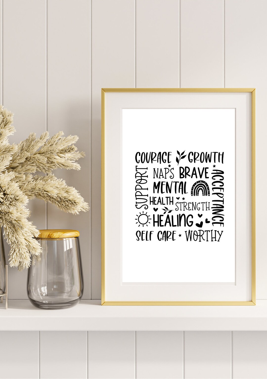 Mental Health Quotes Poster/positivity Wall Art/wall Decor Gift for ...