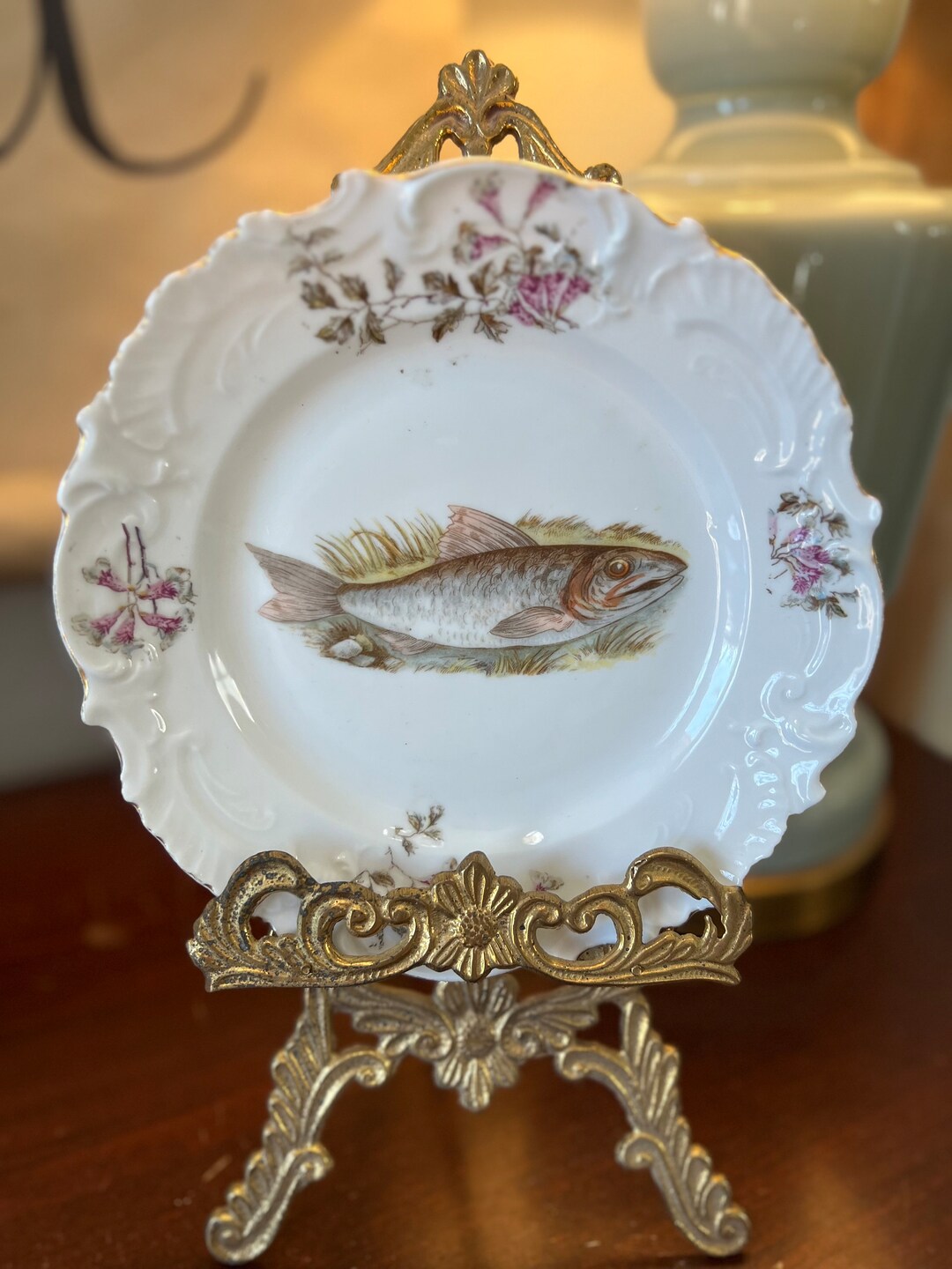 Antique Austrian Fish Porcelain Plate - Etsy
