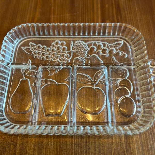 Glass Relish Tray - Etsy