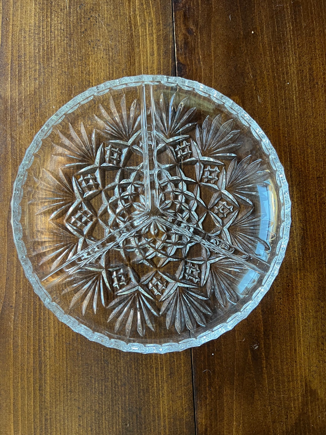 Crystal Divided Dish - Etsy