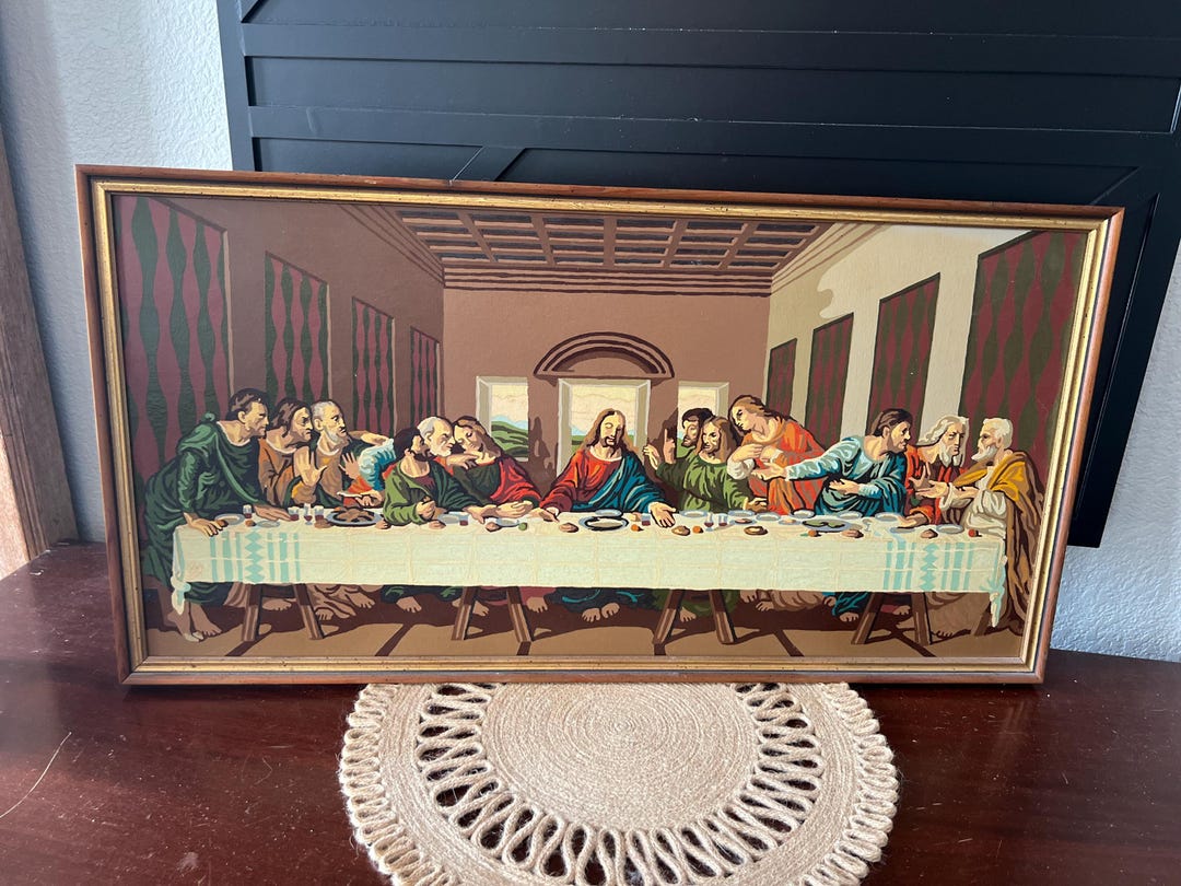 Vintage Last Supper Paint by Number - Etsy