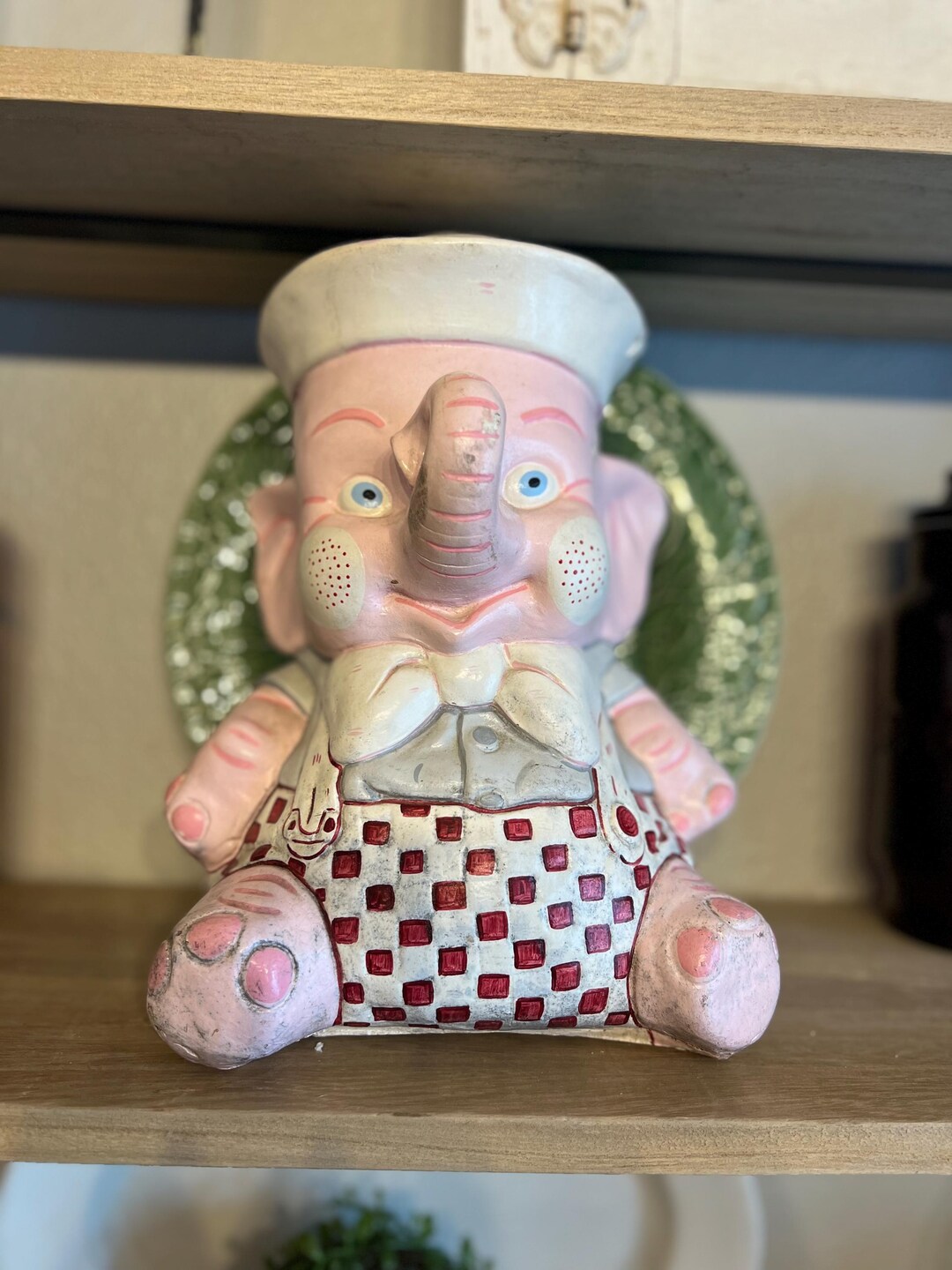 1950’s Chalkware Elephant Piggy Bank - Etsy