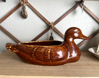 11 Inch Ceramic Shelf Duck Planter - Etsy