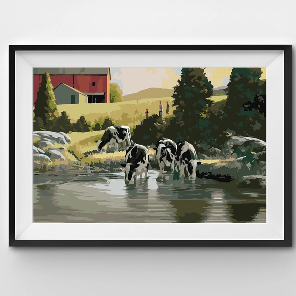 Paint by Number Farm - Etsy