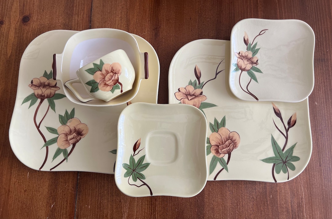 Vintage Weil Ware Yellow Rose Pottery - Etsy