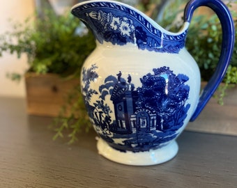 Blue and White Pitcher - Etsy